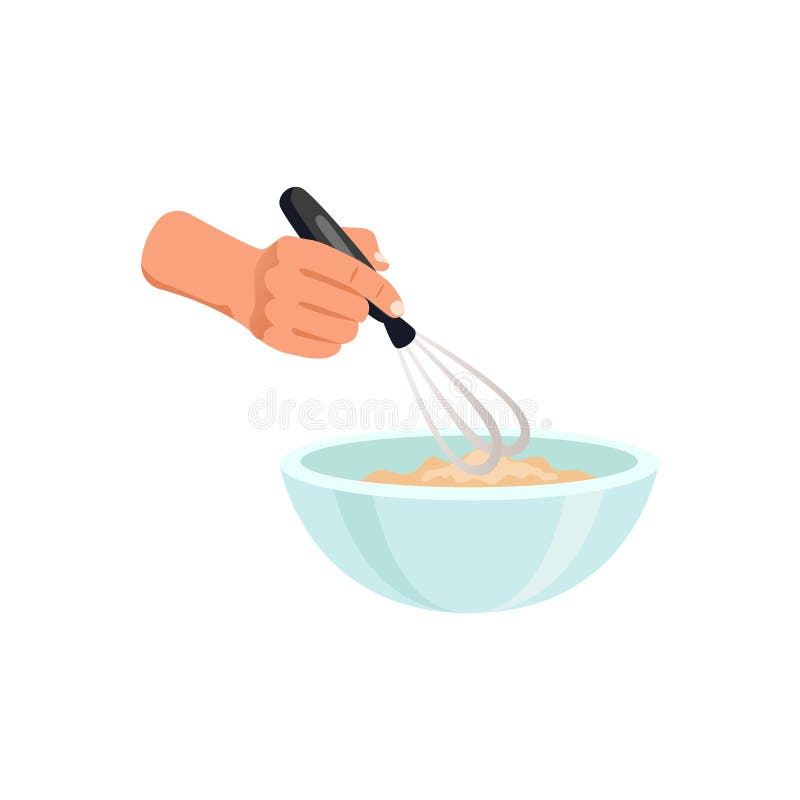 Beating Dough Illustration stock vector. Illustration of domestic ...