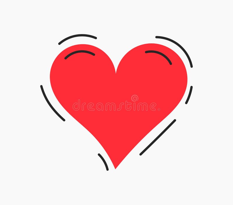 Beating heart icon stock vector. Illustration of element - 261980306