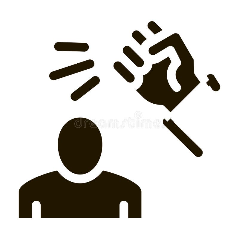 Beating Man Icon Vector Glyph Illustration Stock Vector - Illustration ...