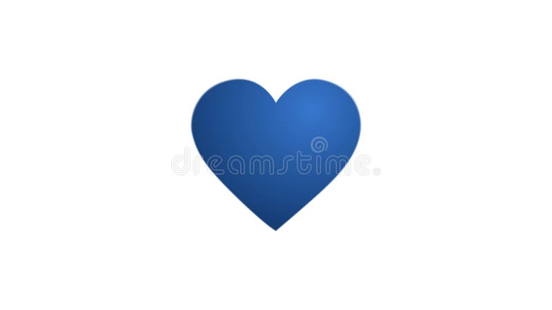 Beating Pulsing Blue Heart Shape 2d Animation White Screen Background ... Beating Pulsing Blue Heart Shape 2d Animation White Screen Background ...