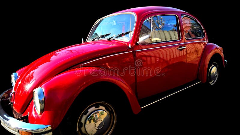 Red and small beetle car editorial stock image. Image of style - 193679824