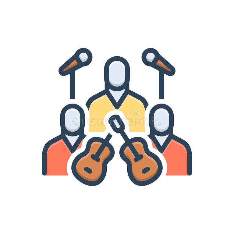 Color Illustration Icon for Beatles, Guitar and Artist Stock ...