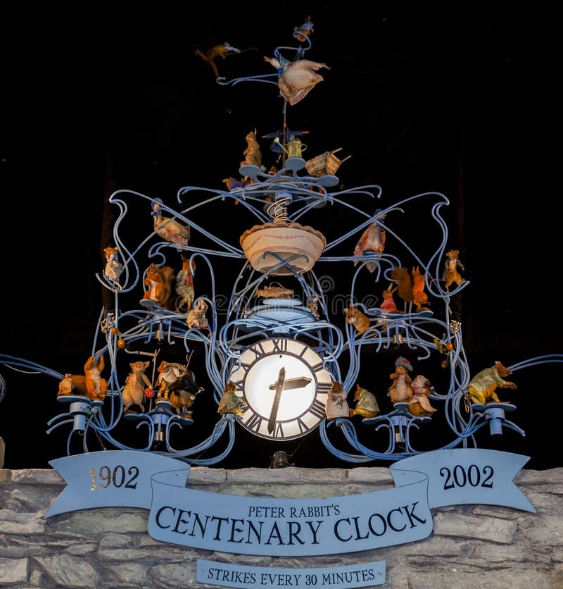 Beatrix Potter Centenary Clock Editorial Photography - Image of lake ...