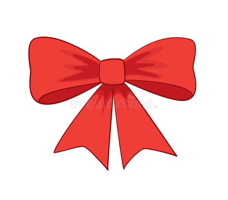 Beau arc-noeud rouge illustration de vecteur. Illustration du vecteur ...