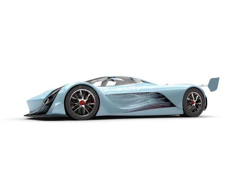 Beau Blue Concept Super Car Stock Illustration - Illustration of render ...