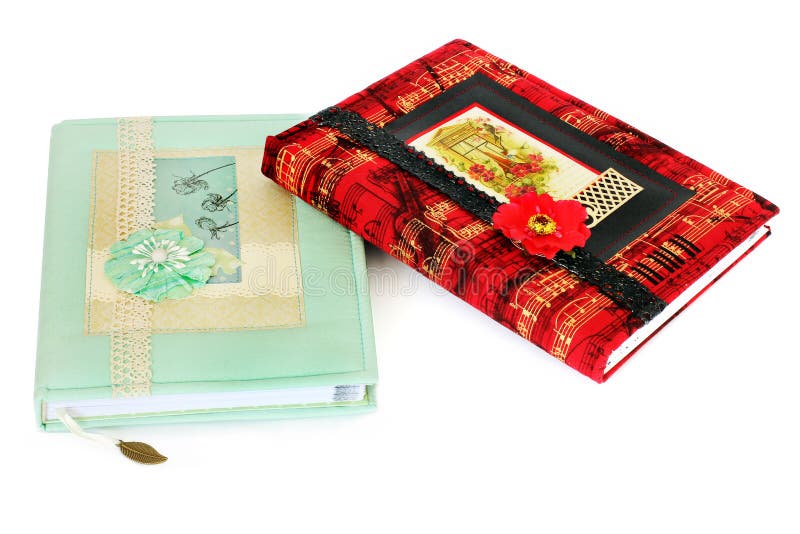 Beau Carnet Carnet Dans Des Techniques Scrapbooking Photo stock - Image ...