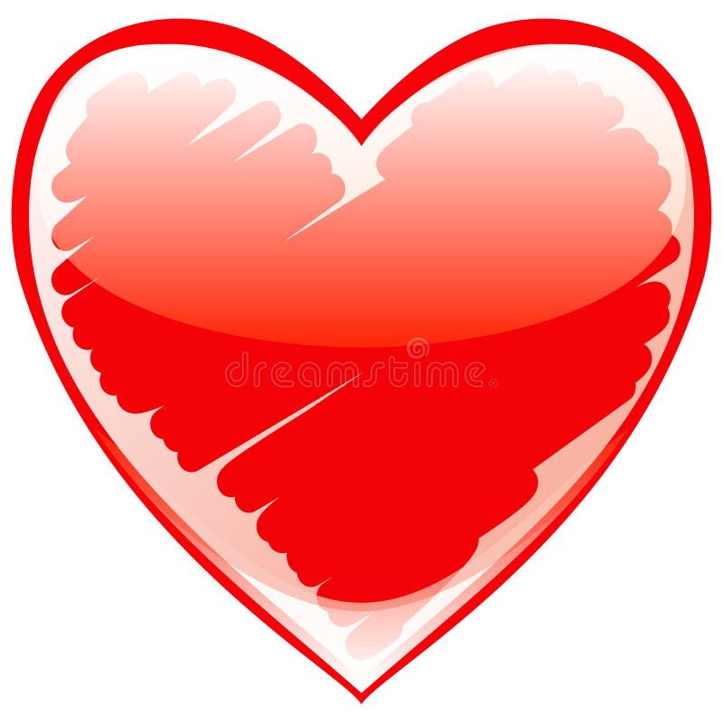 Beau coeur rouge illustration stock. Illustration du fond - 28768893