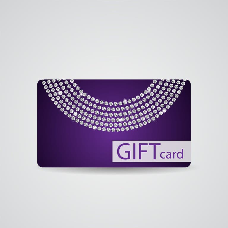 Beau Diamond Gift Card Design Abstrait Illustration de Vecteur ...