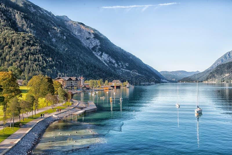 Lac Achen, Lac Achensee, Autriche Image stock - Image du fond ...