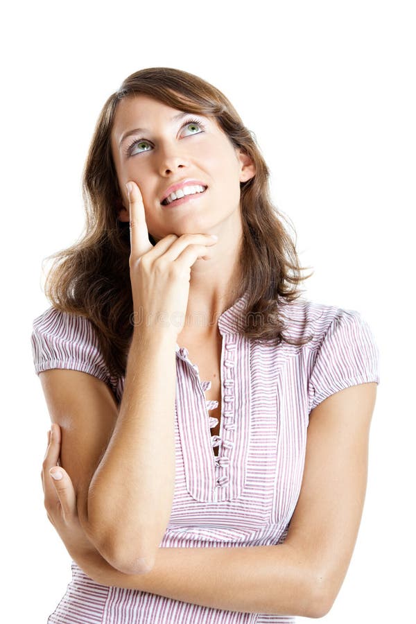 Penser de femme de couleur photo stock. Image du lumière - 22446542