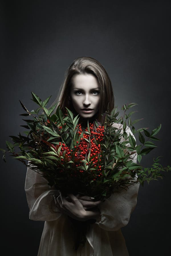 Portrait D'un Beau Vampire Avec Le Bouton De Rose Photo stock - Image ...