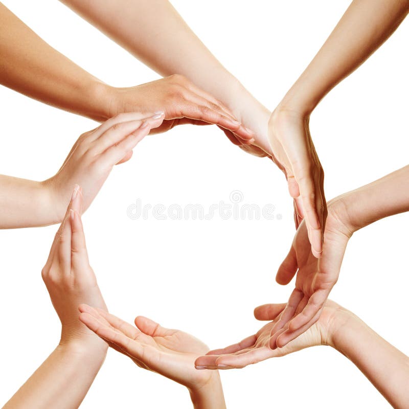 Mains Formant Le Cercle D'isolement Sur Le Fond Blanc. Image stock ... Mains Formant Le Cercle D'isolement Sur Le Fond Blanc. Image stock ...