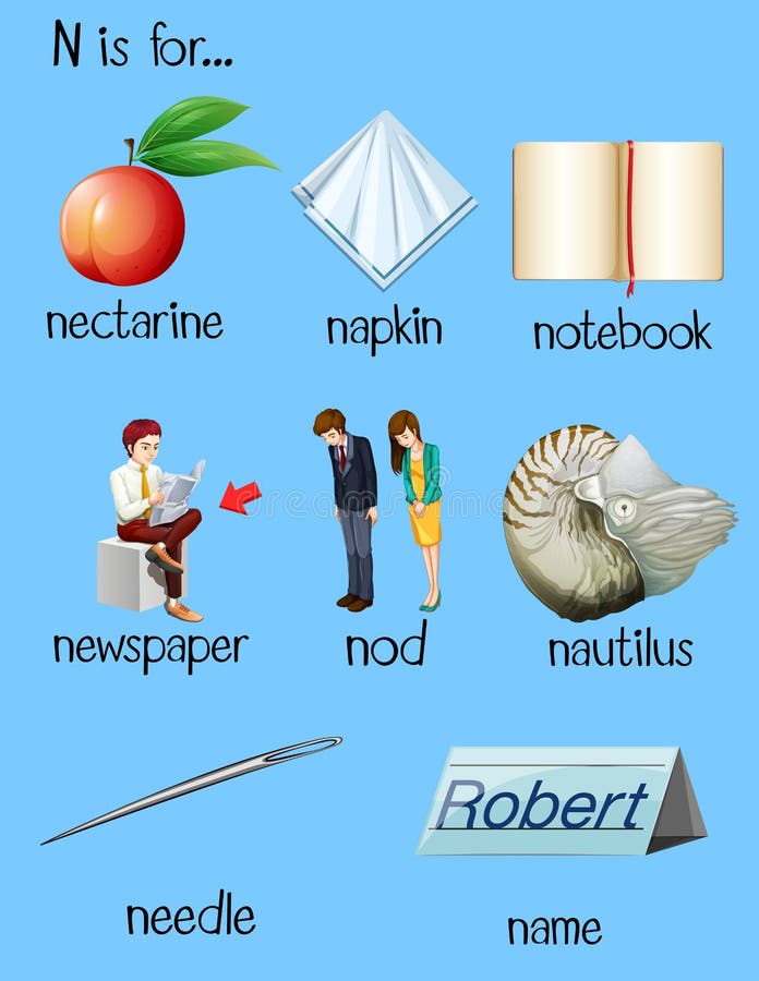 Beaucoup De Mots Commencent Par L'alphabet R Illustration de Vecteur ...