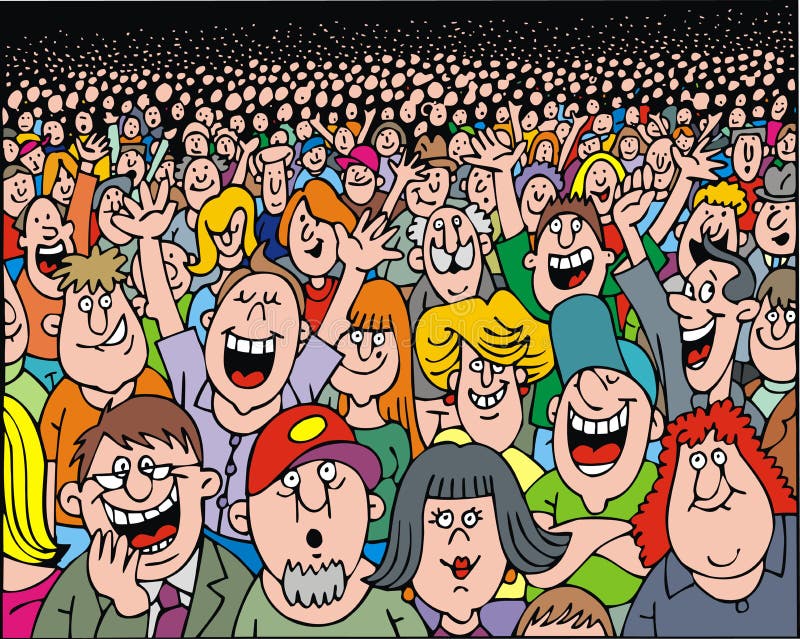 Beaucoup De Personnes Sur La Partie Illustration de Vecteur ...