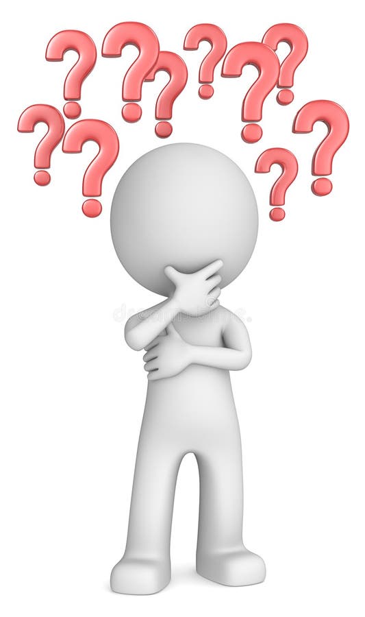 Beaucoup de questions illustration stock. Illustration du personne ...