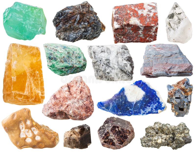 Beaucoup De Roches Et De Pierres De Minerai D'isolement Image stock ...