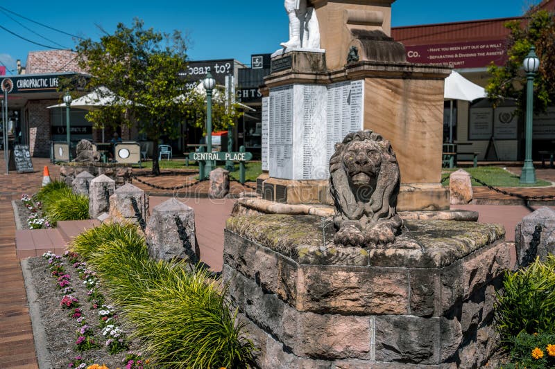 Beaudesert, QLD, Australia - War Memorial at Central Place Editorial ...