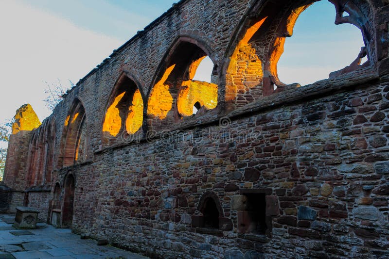 Beauly Priory Ruins Sunset stock image. Image of european - 99067485