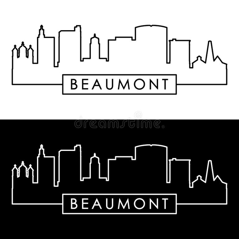 Beaumont, TX skyline. stock vector. Illustration of modern - 248506301