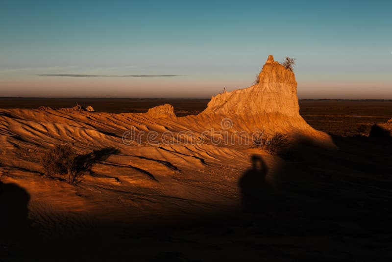 Beautful Light and Shadow Across the Desert Landforms Stock Photo ...