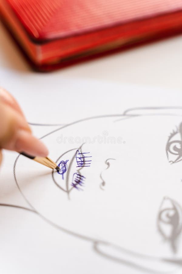 Beautician Drawing Zone of Mimic Activity in the Patient Chart in the ...