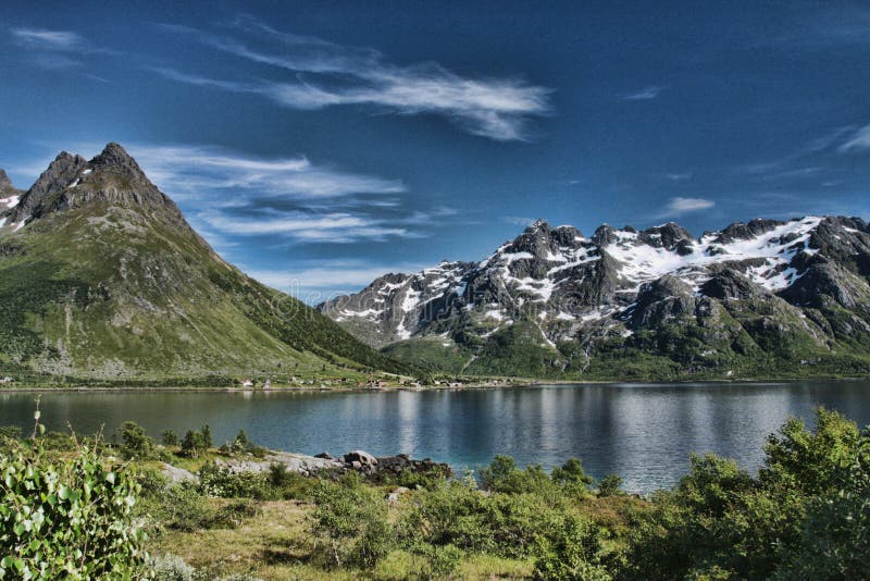 Norwegian Coast. Early Spring in Norway, Aerial View Stock Image ...