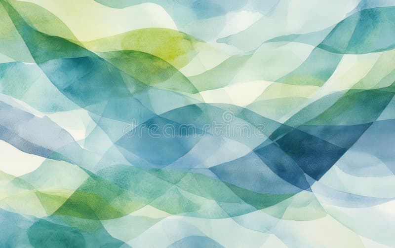 Overlapping Translucent Waves in Soft Colors Stock Illustration ...