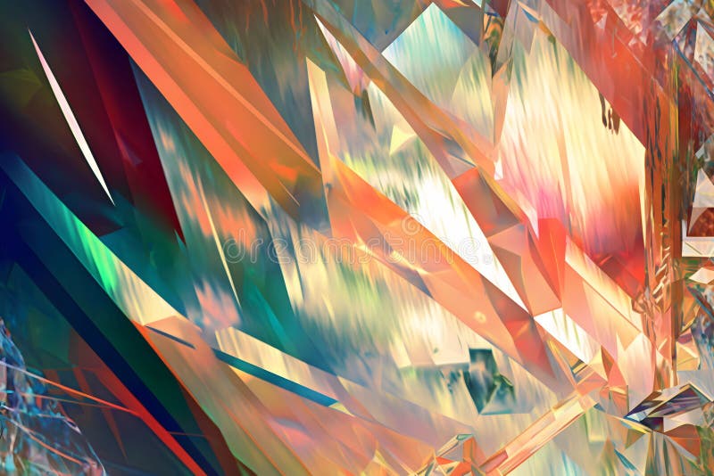 Beautiful Abstract Background of Colored Crystals. Neural Network AI ...