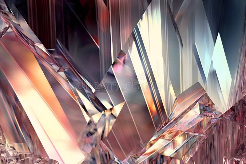 Beautiful Abstract Background of Colored Crystals. Neural Network AI ...