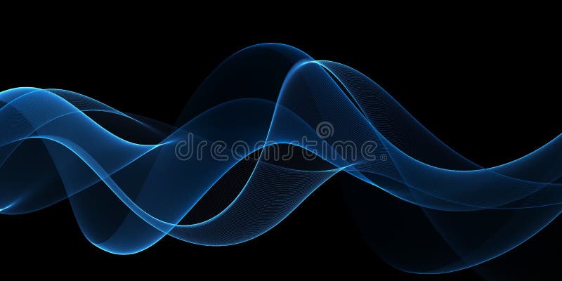 Abstract Background with Flowing Grid Line. Dynamic Waves Stock ...