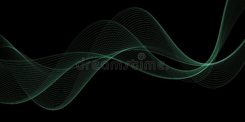Abstract Background with Flowing Grid Line. Dynamic Waves Stock ...