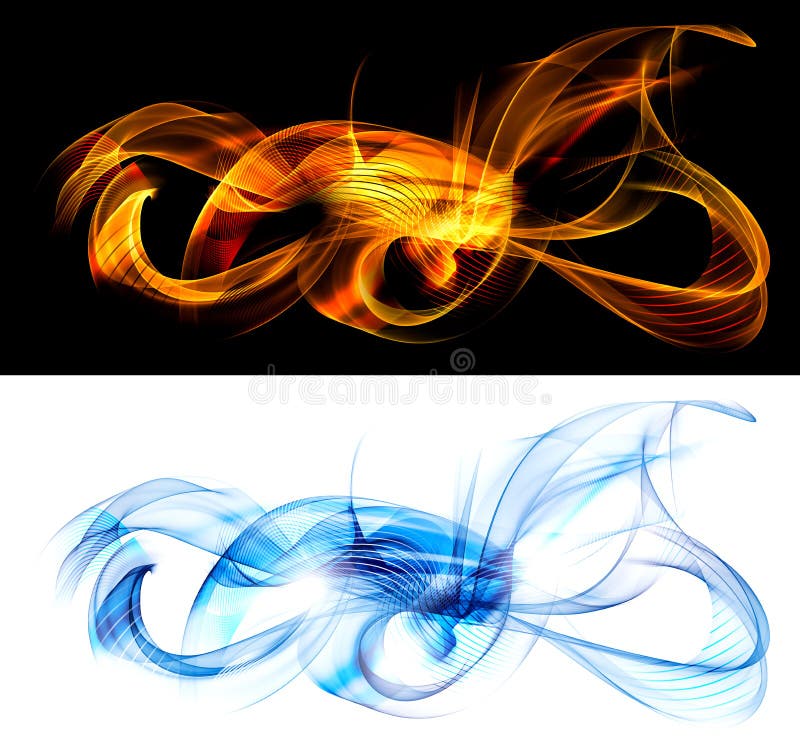 Beautiful Abstract Blue Flame Waves Corporate Background Design Stock ...