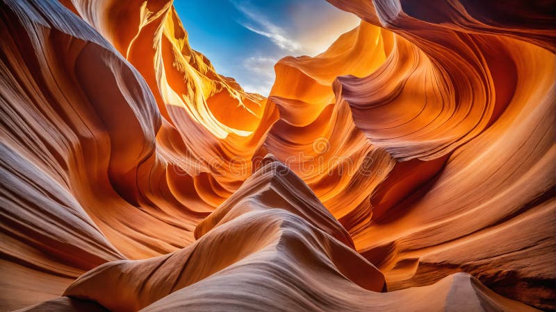 Beautiful Abstract Background. Orange Cave Stock Illustration ...