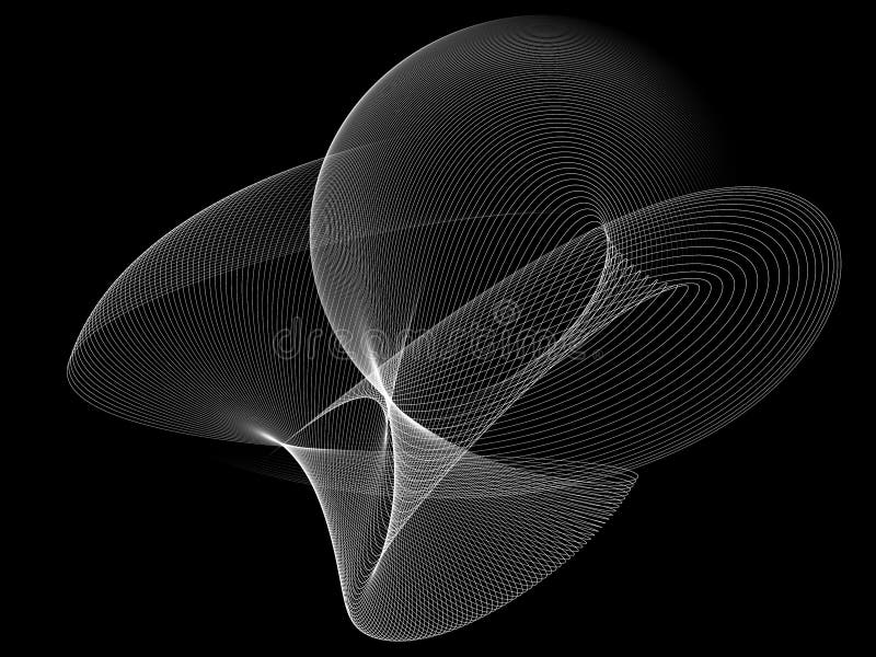 Abstract Black and White Grid Wave Background Stock Illustration ...