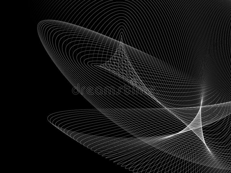Abstract Black and White Grid Wave Background Stock Illustration ...