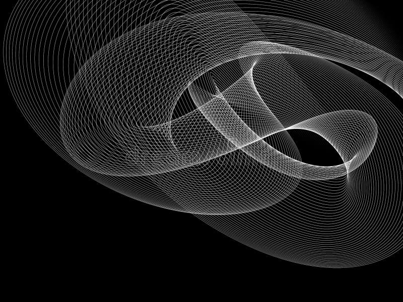 Abstract Black and White Grid Wave Background Stock Illustration ...