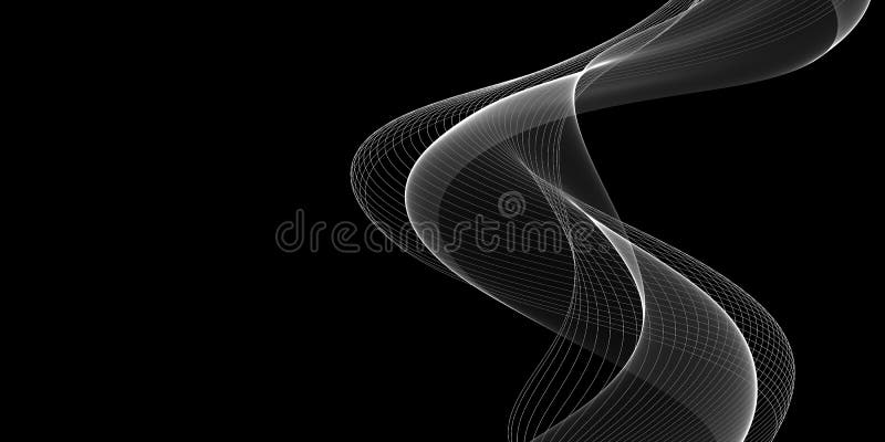 Abstract Black and White Grid Wave Design Stock Illustration ...