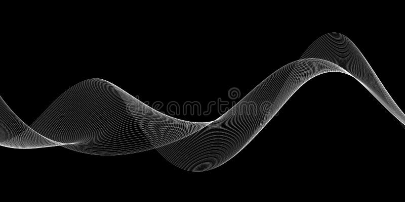 Abstract Black and White Grid Wave Design Stock Illustration ...