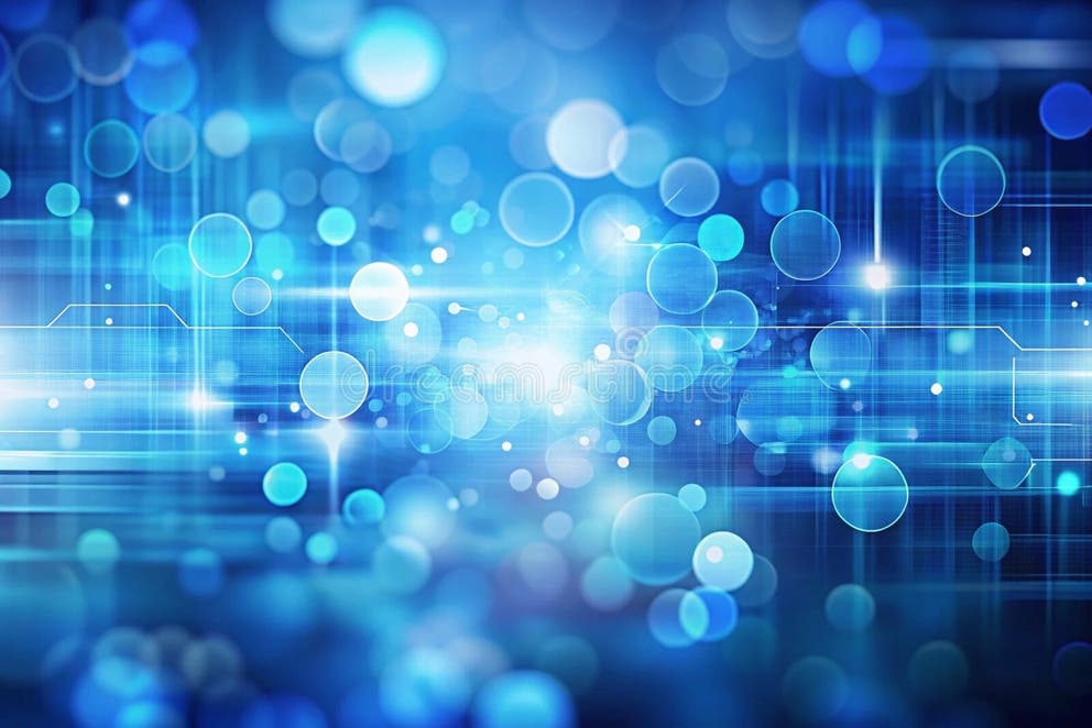 Abstract Blue Background with Blurry Design Stock Illustration ...