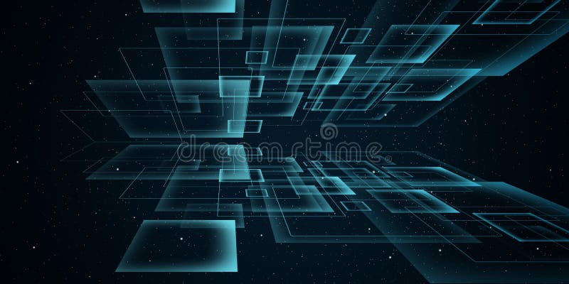 Abstract Blue Background with Square Shapes. Blue Abstract Rounded ...