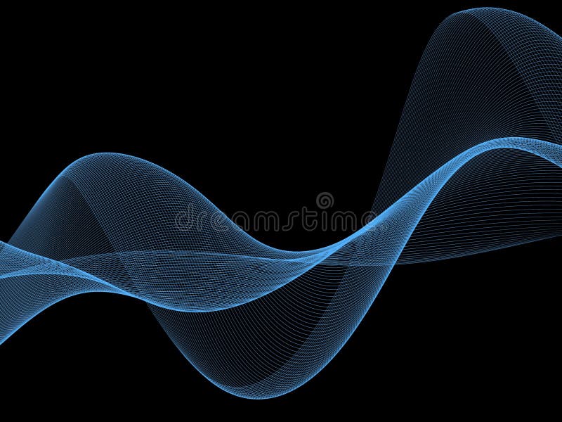 Abstract Blue Flow Grid Wave Background Stock Illustration ...