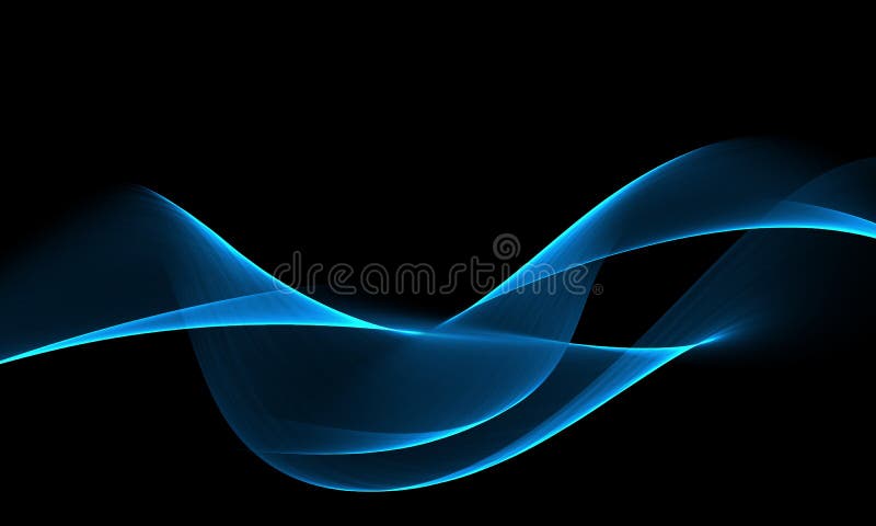 Abstract Blue Flow Wave Background Stock Illustration - Illustration of ...