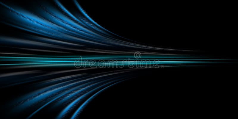 Abstract Blue Light Trails in the Dark, Motion Blur Effect Stock ...