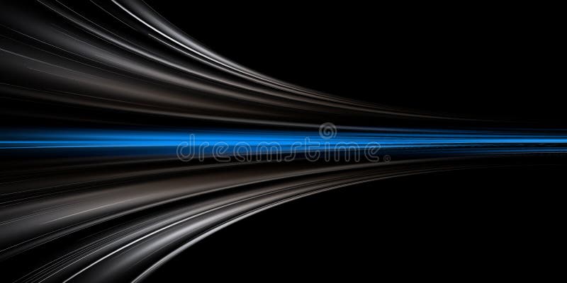 Abstract Blue Light Trails in the Dark, Motion Blur Effect Stock ...