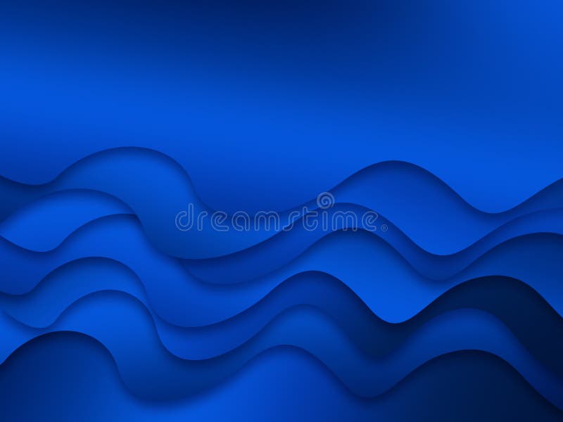 Abstract Blue Ocean Wave Theme Stock Illustration - Illustration of ...