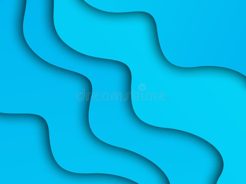 Abstract Blue Ocean Wave Theme Stock Illustration - Illustration of ...