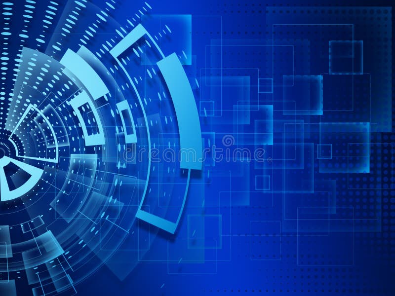 Abstract Blue Soft Technology Background, Illustration Stock ...