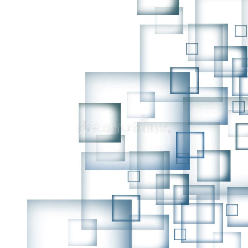 Abstract Bright Blue Background with Squares Stock Illustration ...
