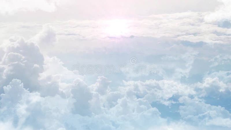 Beautiful Abstract Clouds with Blue Sky Loop Animation Background Green ...