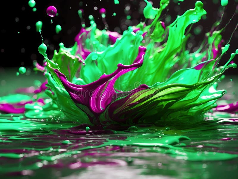 Beautiful Abstract Colorful Paint Explosion in Motion Stock ...